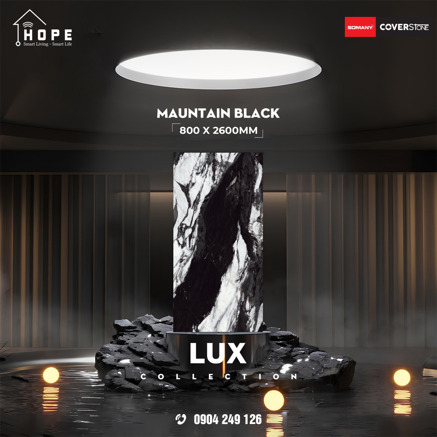 🖤 SOMANY COVERSTONE – MOUNTAIN BLACK - Hợp Nhất